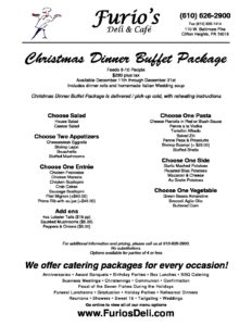 furios Christmas Menu 101421 | Furio's Deli & Catering